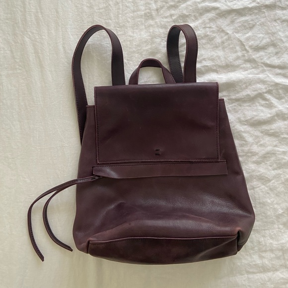 Raven+Lily | Bags | Raven Lily Leather Addis Backpack Merlot Color ...